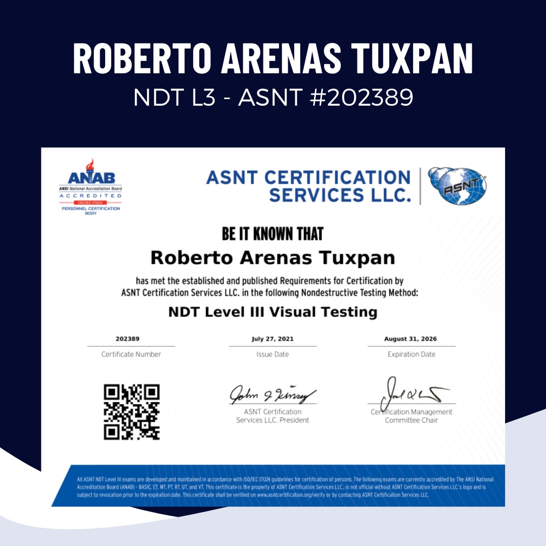 Certificaciones – Aprendiz NDT